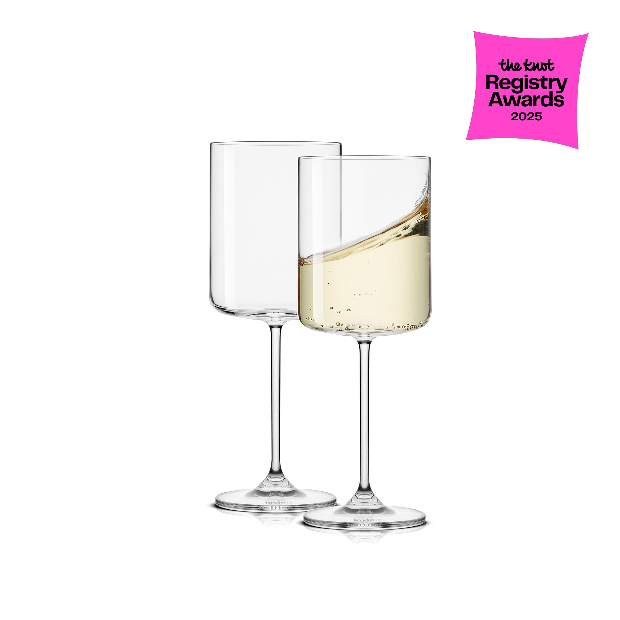 Claire White Wine Glasses | JoyJolt