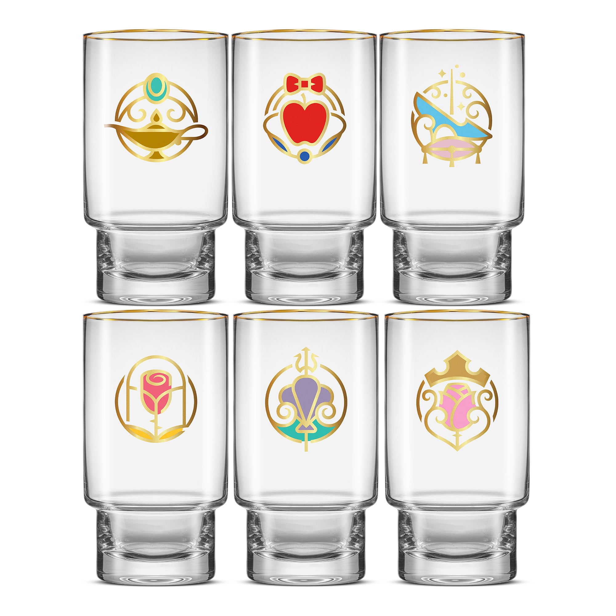 Disney Princess Iconic Tall Drinking Glasses | JoyJolt