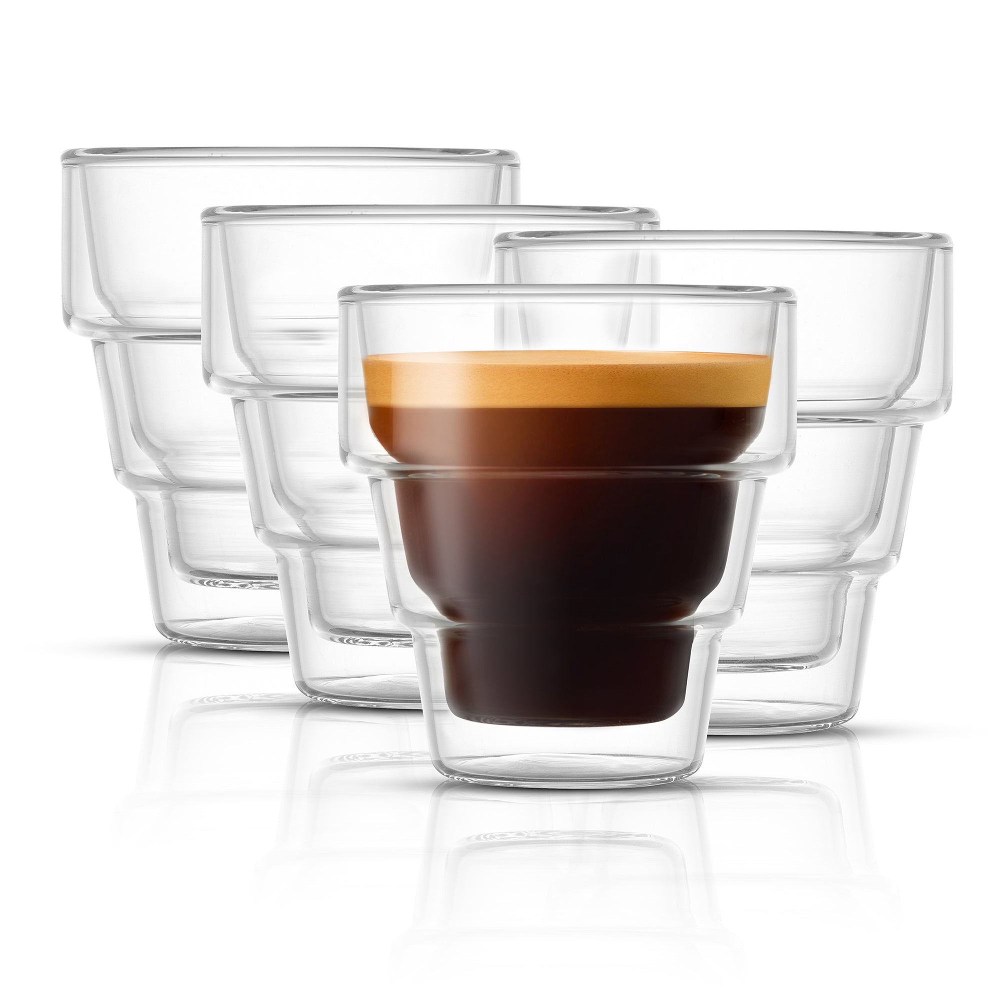 Pila Double Walled Espresso Glass 3 oz Cups – JoyJolt