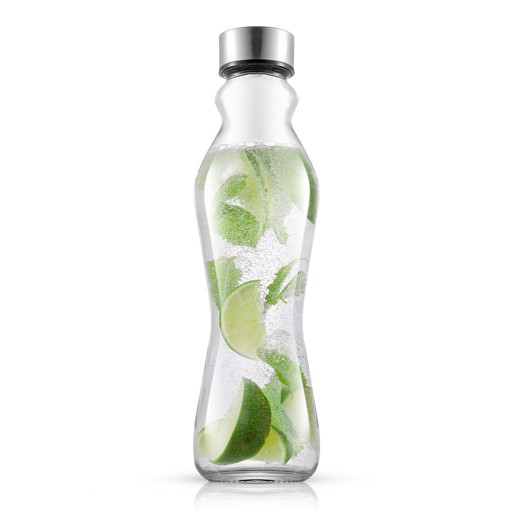Spring Glass Insulated Water Bottles with Stainless Steel Cap