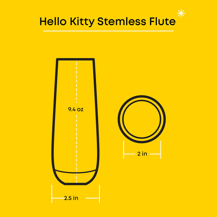 Hello Kitty® Stay Gold Stemless Flutes