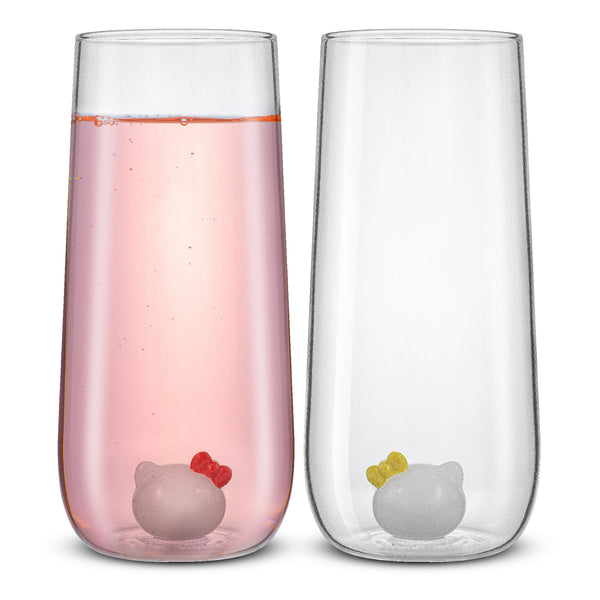 Hello Kitty® and Mimmy 3D Icon Tall Drinking Glasses – JoyJolt