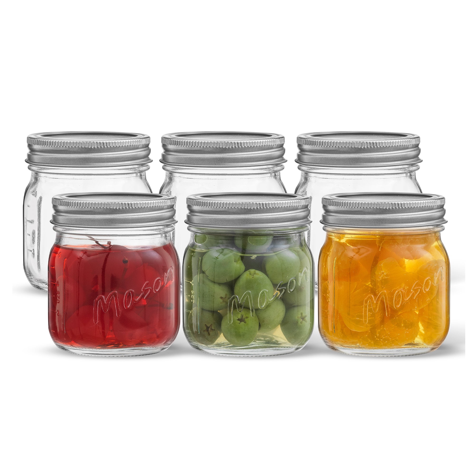 JoyJolt Mason Jars with Airtight Lids, Labels and Measures
