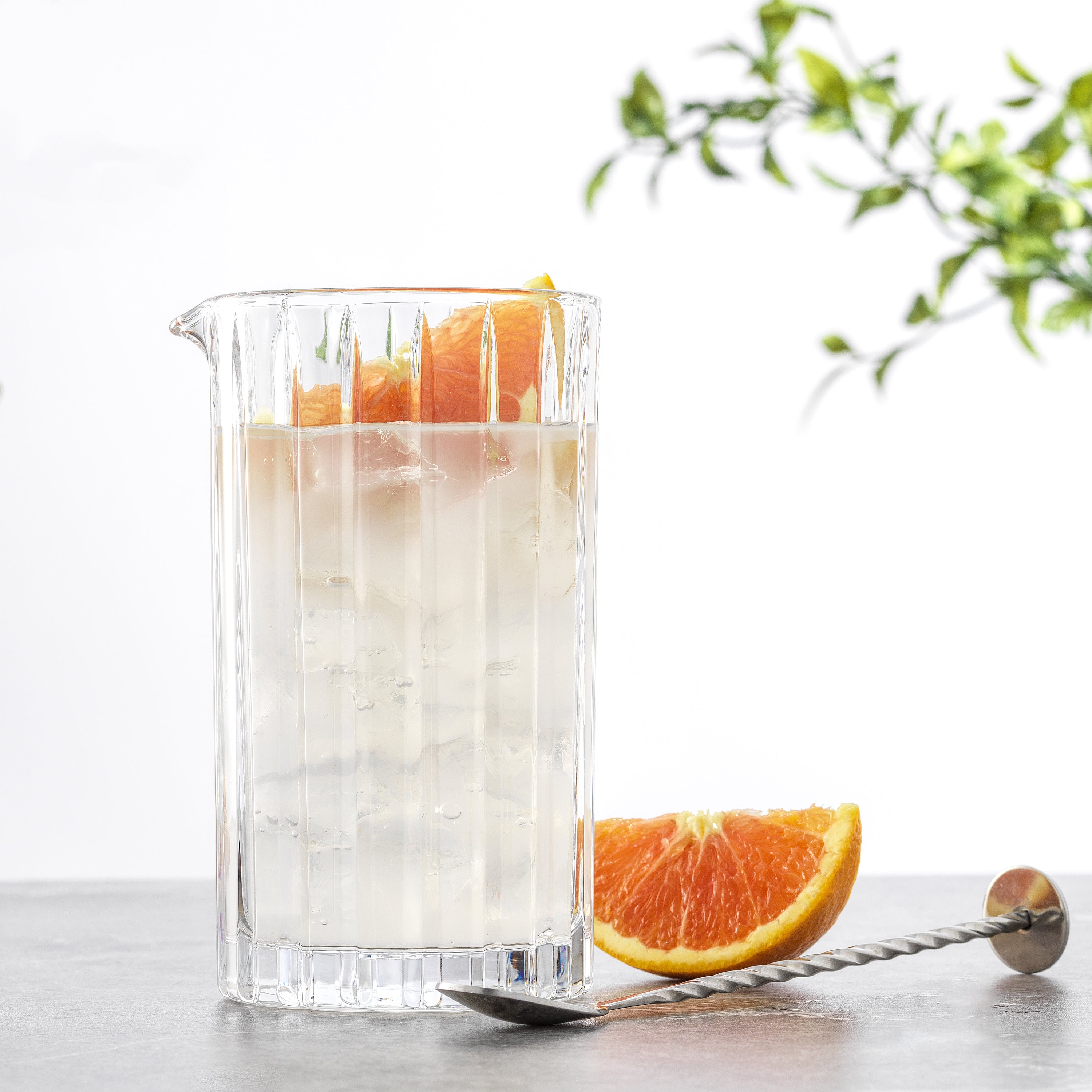 Alina Ribbed Cocktail Mixing Glass Pitcher - 20 oz – JoyJolt