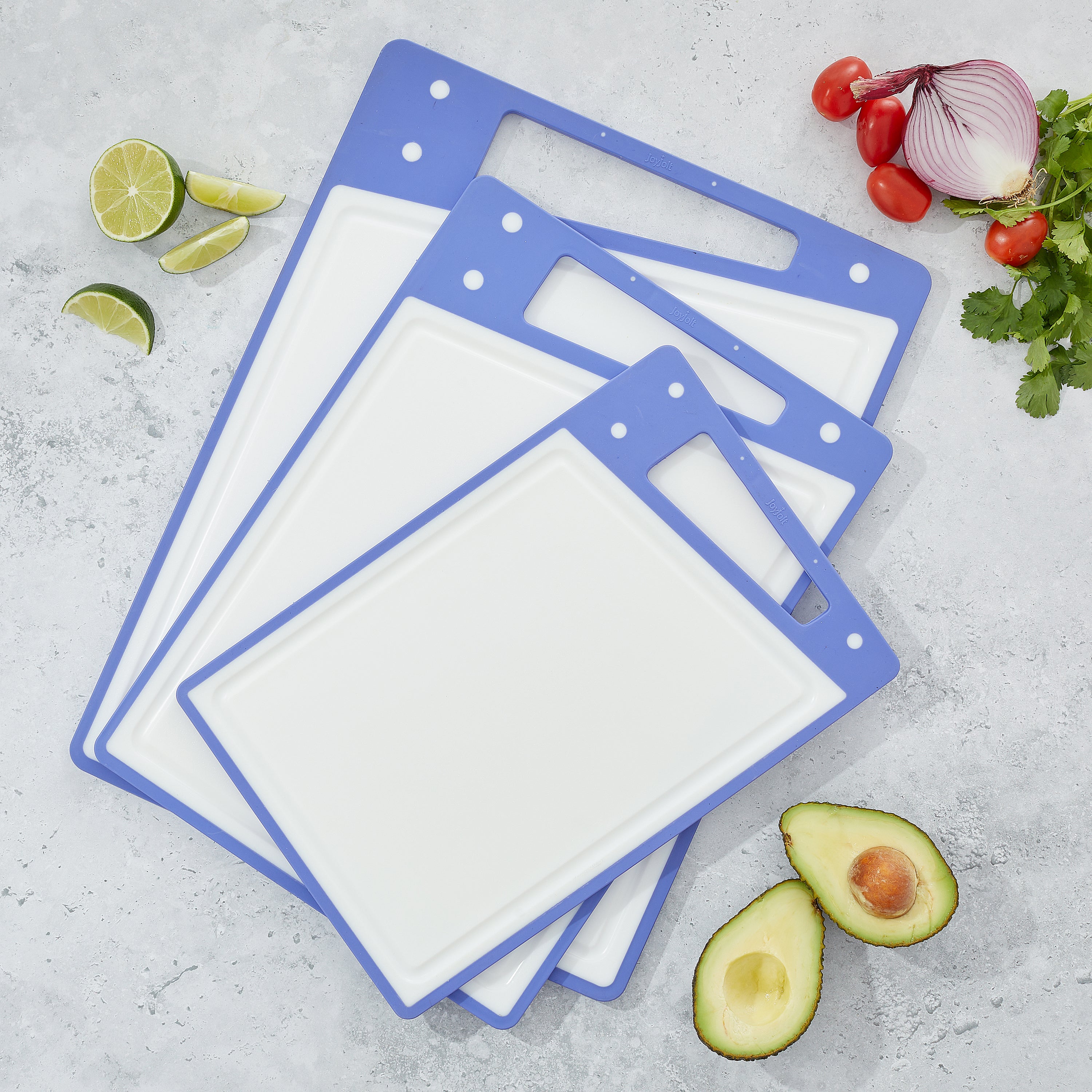 JoyJolt 3 Piece Kitchen Cutting Board Set